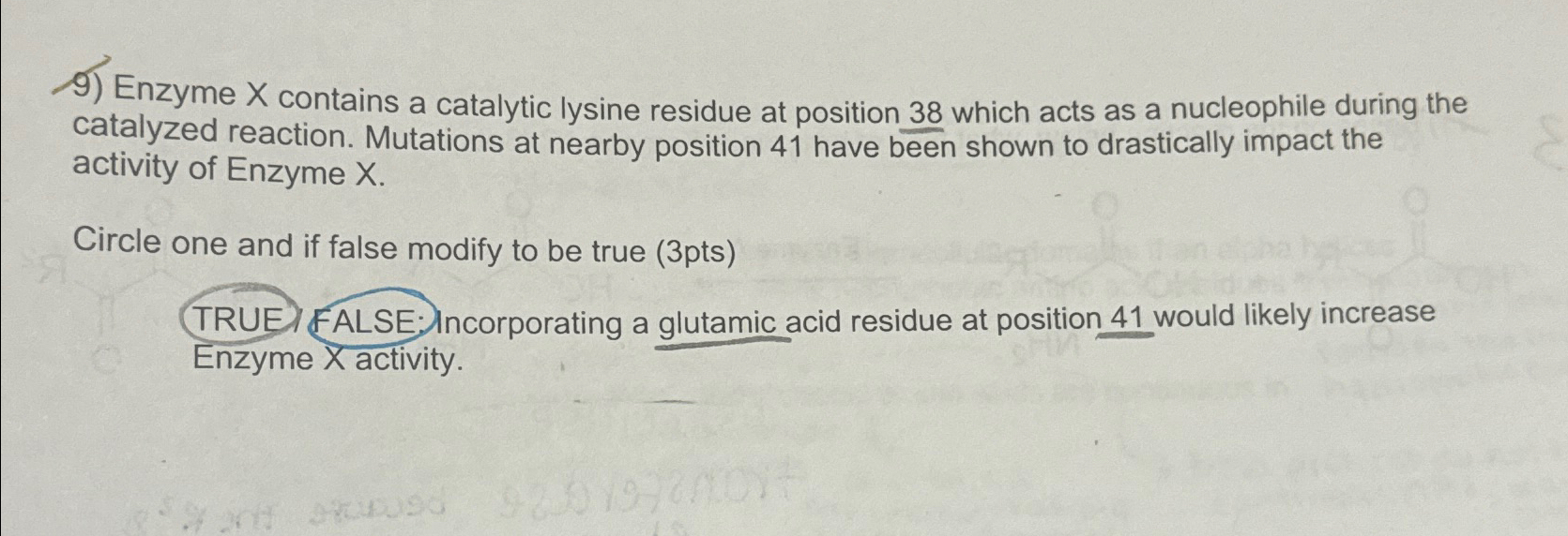 Solved Enzyme x ﻿contains a catalytic lysine residue at | Chegg.com