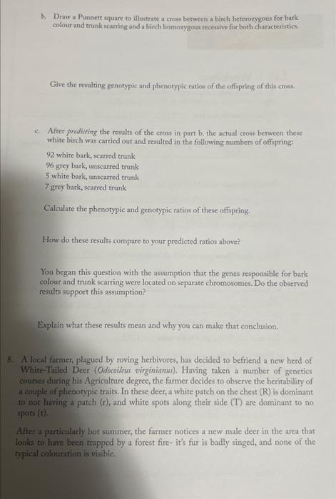 Solved b. Draw a Punnert equare to illustrate a cross | Chegg.com