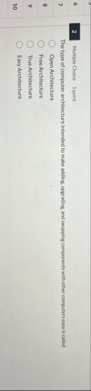 Solved 62Multiple Choice1 ﻿point7The type of computer | Chegg.com