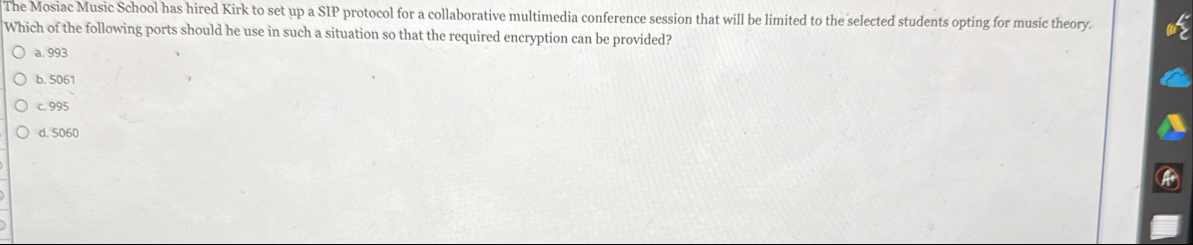 Solved The Mosiac Music School has hired Kirk to set up a | Chegg.com