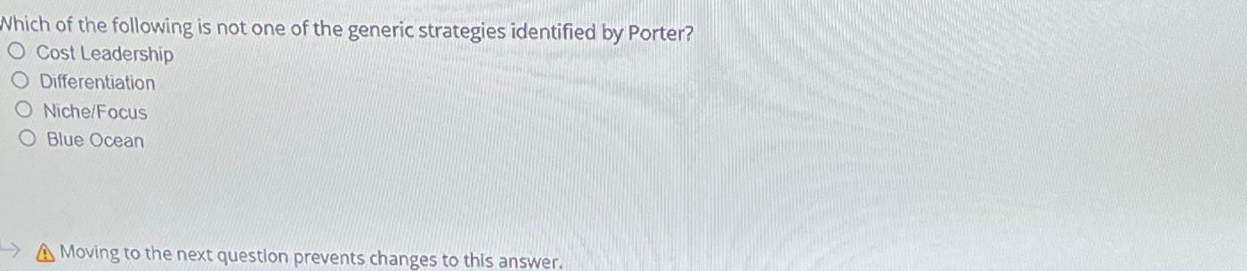 Solved Which of the following is not one of the generic | Chegg.com