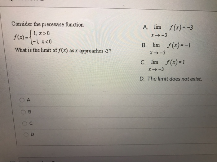 Solved Consider the piecewise function 1, x>0 f(x) - 2-1, | Chegg.com