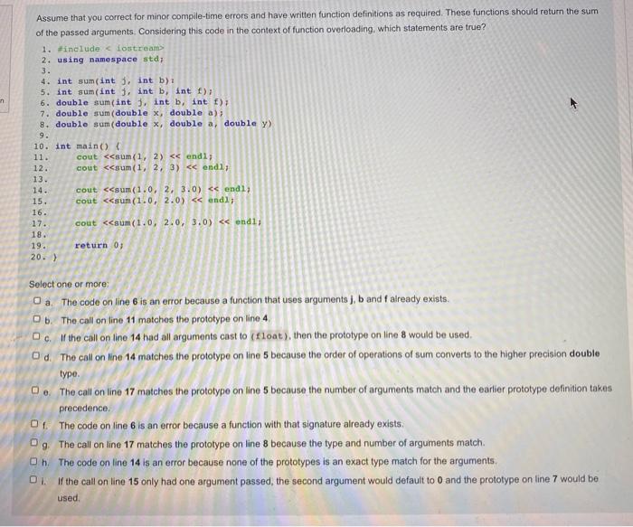 Solved Assume that you correct for minor compile-time errors | Chegg.com