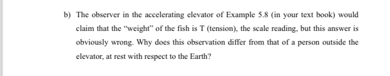 Solved B ﻿the Observer In The Accelerating Elevator Of