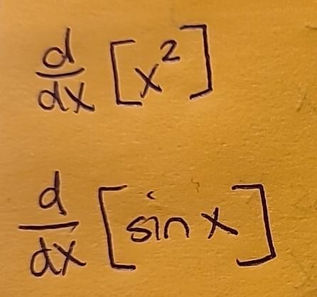 ddx[x2]ddx[sinx] | Chegg.com