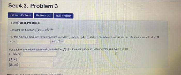 Solved Sec4.3: Problem 3 Next Problem Previous Problem | Chegg.com