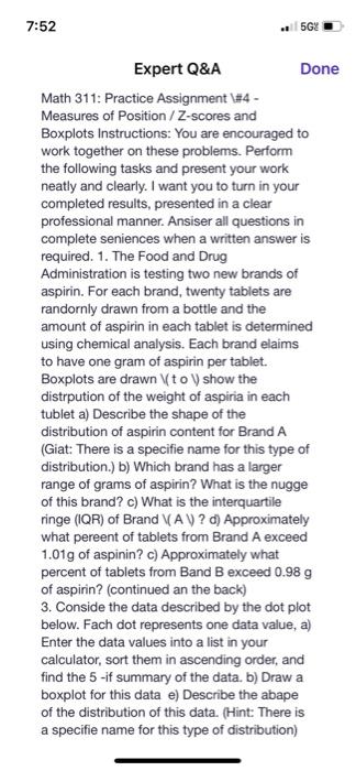 Solved Expert Q\&A Done Math 311: Practice Assignment 1#4 - | Chegg.com
