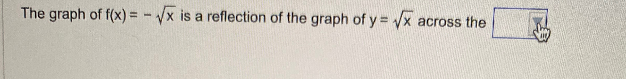 Solved The graph of f(x)=-x2 ﻿is a reflection of the graph | Chegg.com