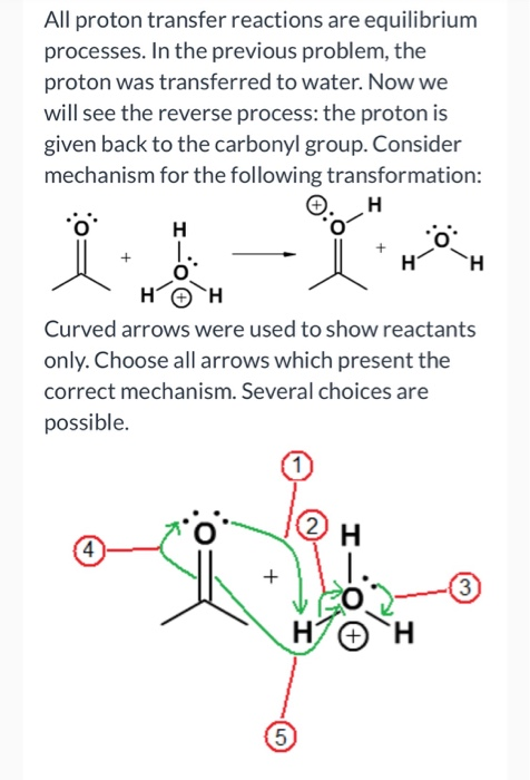 Solved All proton transfer reactions are equilibrium | Chegg.com