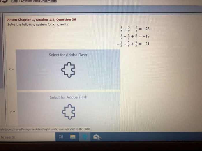 Solved Help System Announcements Anton Chapter 1, Section | Chegg.com