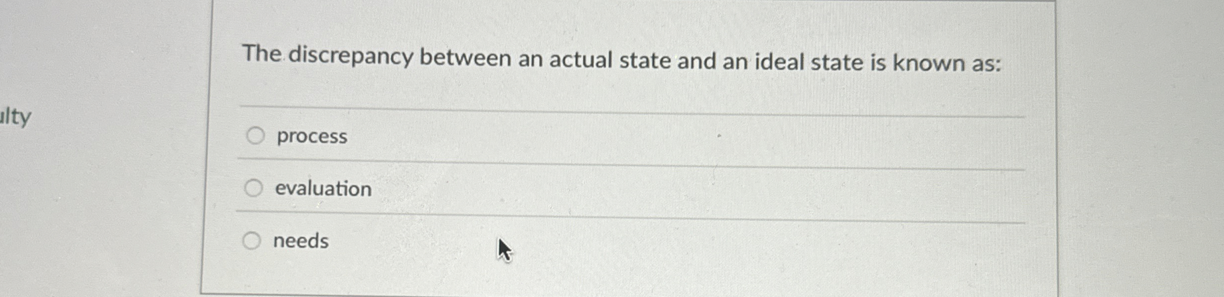Solved The discrepancy between an actual state and an ideal | Chegg.com