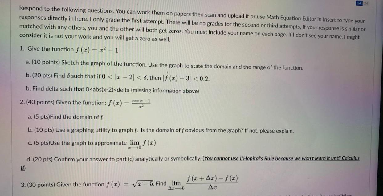 Solved Respond to the following questions. You can work them | Chegg.com