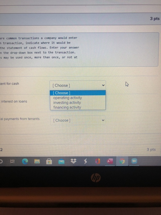 Solved Question 1 3F Listed below are common transactions a | Chegg.com
