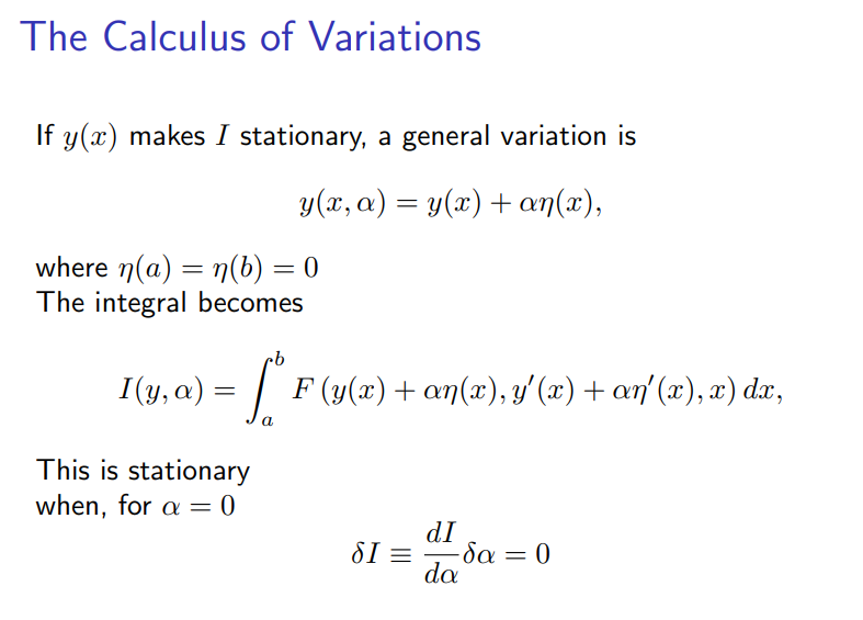 Solved Deriving Euler Langrange.If y(x) ﻿makes I stationary, | Chegg.com
