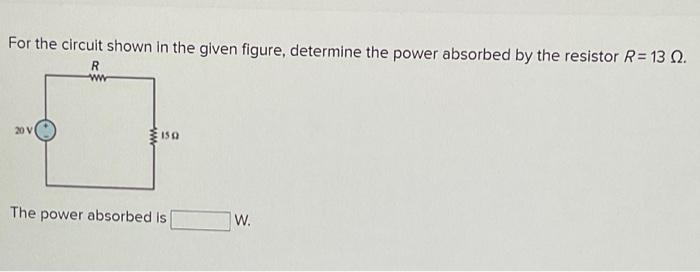 Solved For the circuit shown in the given figure, determine | Chegg.com