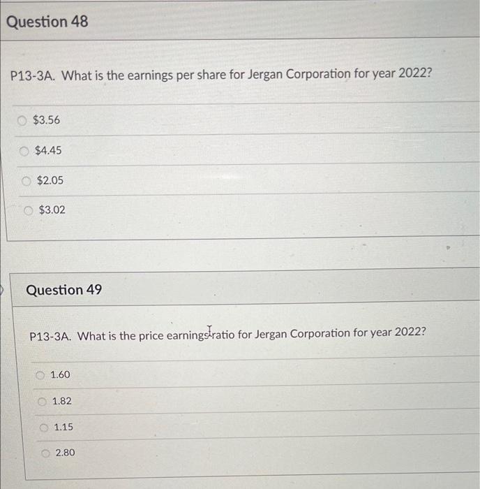 Solved Question 46 P13-3A. What is the profit margin for | Chegg.com