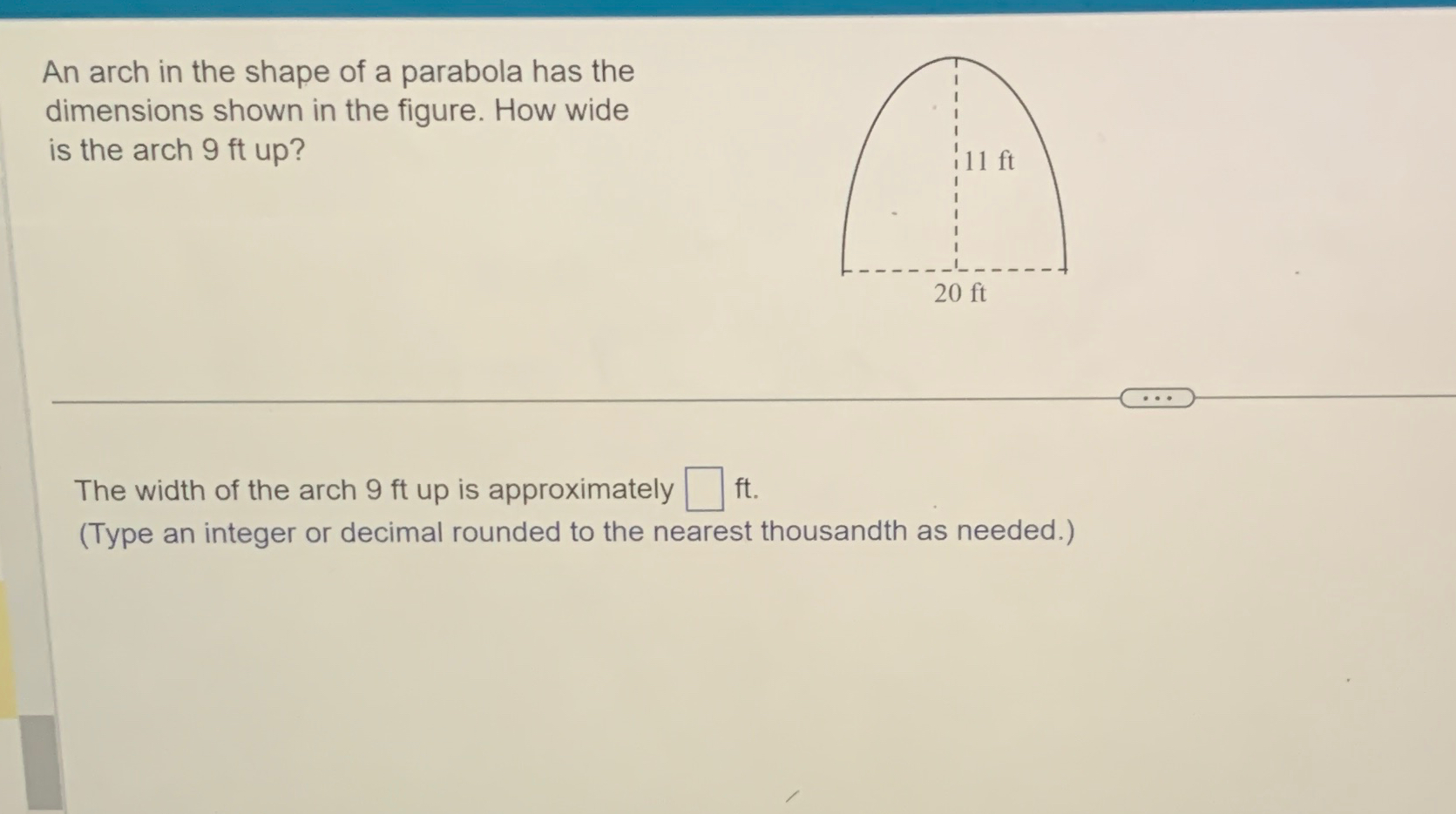 Solved An arch in the shape of a parabola has the dimensions | Chegg.com