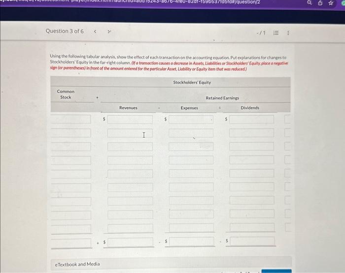 Solved Using the following tabular ansiysis, show the effect | Chegg.com