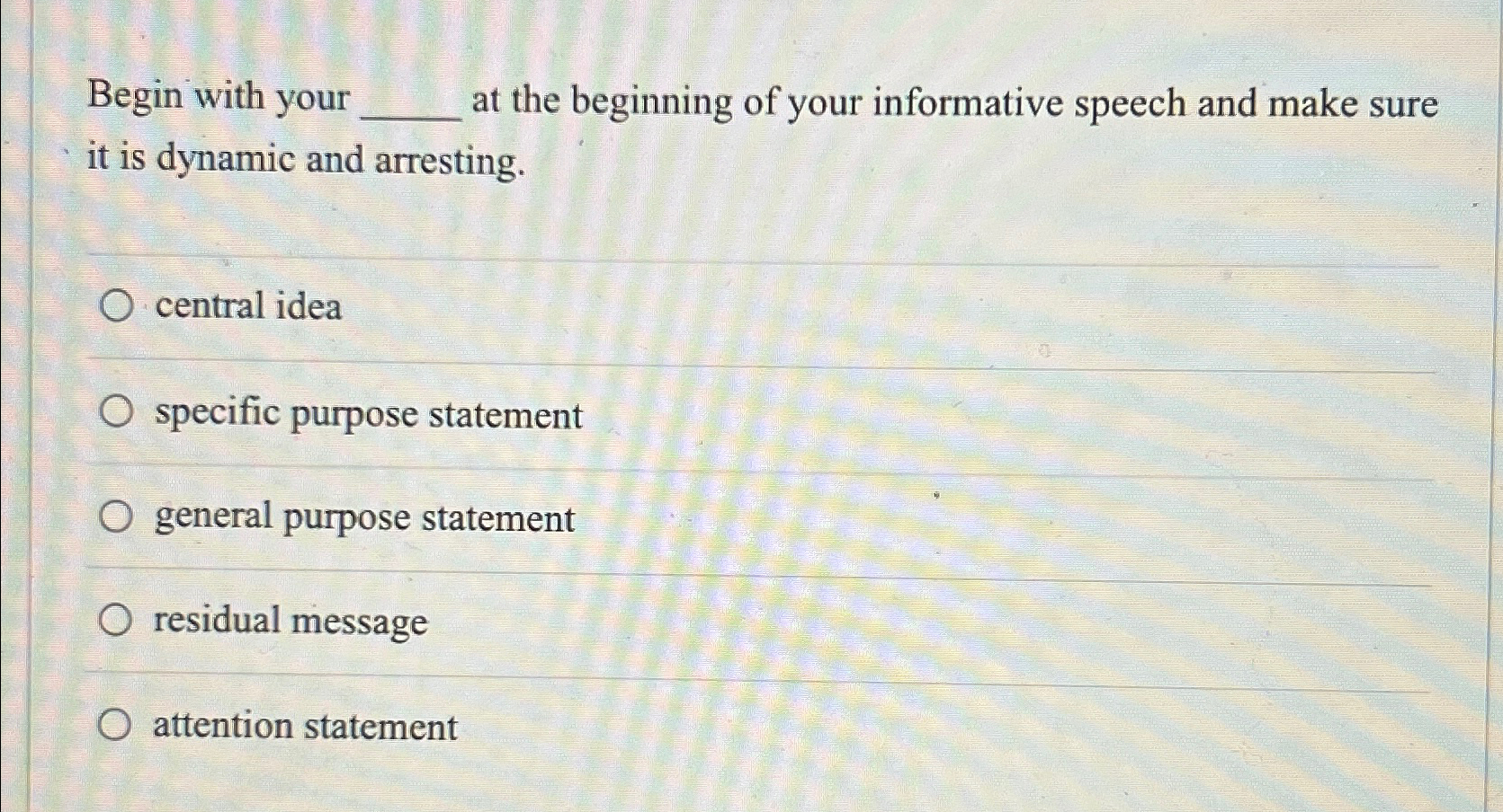 Solved Begin with your at the beginning of your informative | Chegg.com