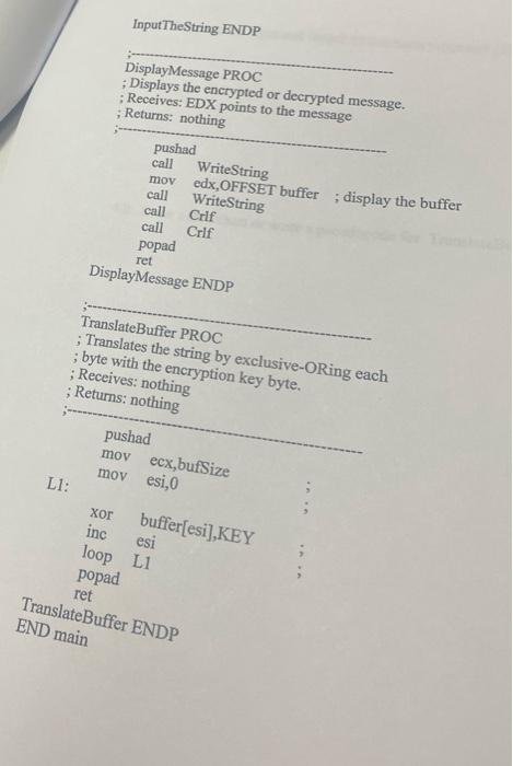 Solved 4. Read the following Assembly combined programs | Chegg.com