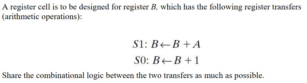Solved A register cell is to be designed for register B, | Chegg.com Solved A register cell is to be designed for register B, | Chegg.com
