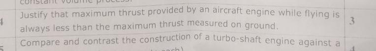 Solved Justify that maximum thrust provided by an aircraft | Chegg.com