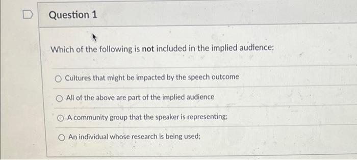 Question 1 Which of the following is not included in | Chegg.com