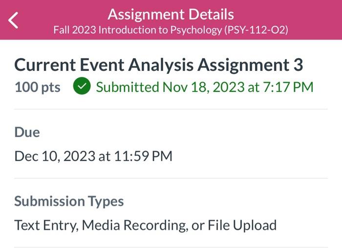 Solved In assignment, you will analyze one current event | Chegg.com