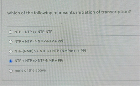 Solved Which of the following represents initiation of | Chegg.com