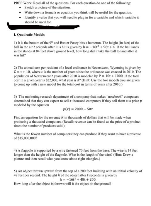 Solved for each question i need to do one of the following | Chegg.com