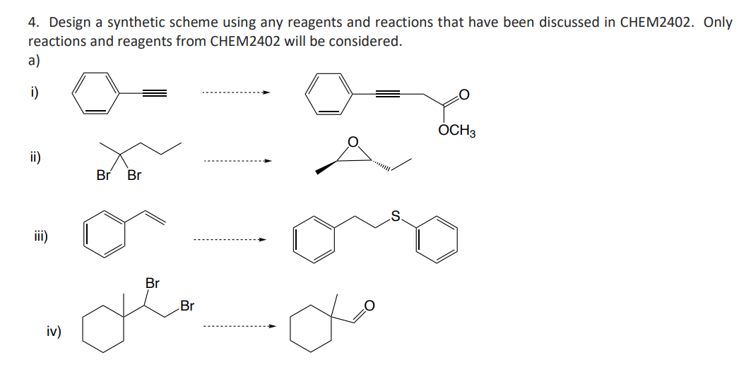 Design a synthetic scheme using any reagents and | Chegg.com