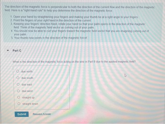 Solved Learning Goal To undentand the magnete force on a | Chegg.com Solved Learning Goal To undentand the magnete force on a | Chegg.com