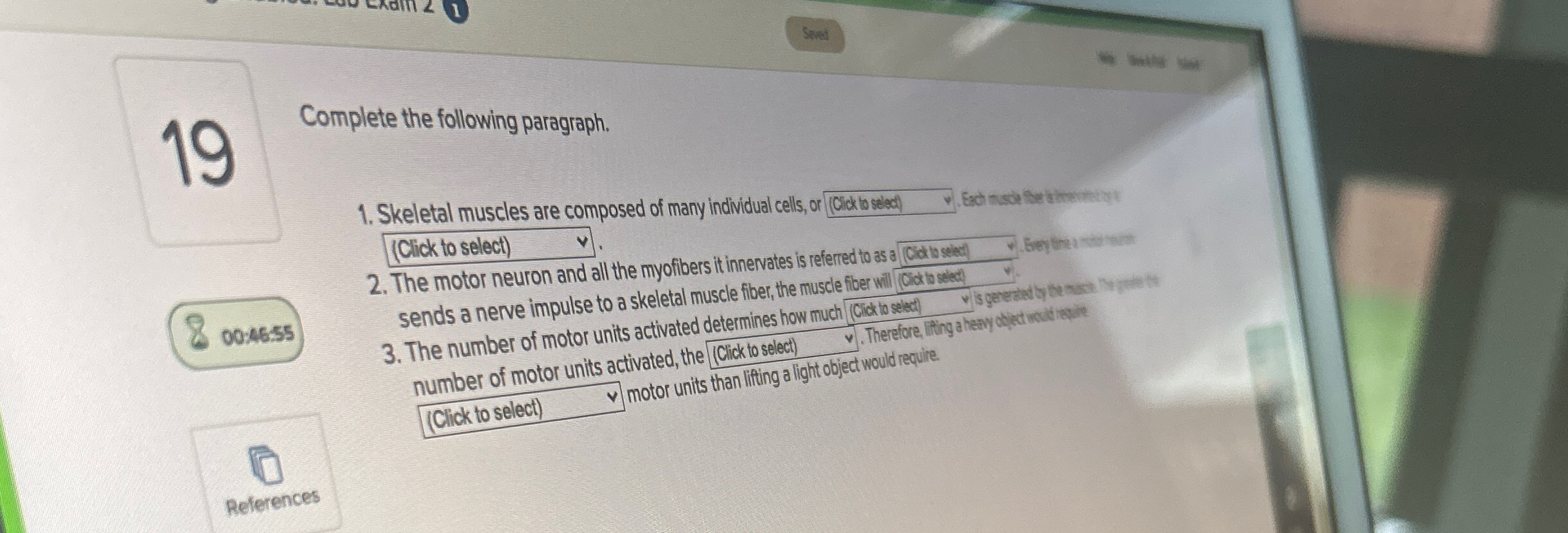 Solved 19Complete the following paragraph.Skeletal muscles | Chegg.com