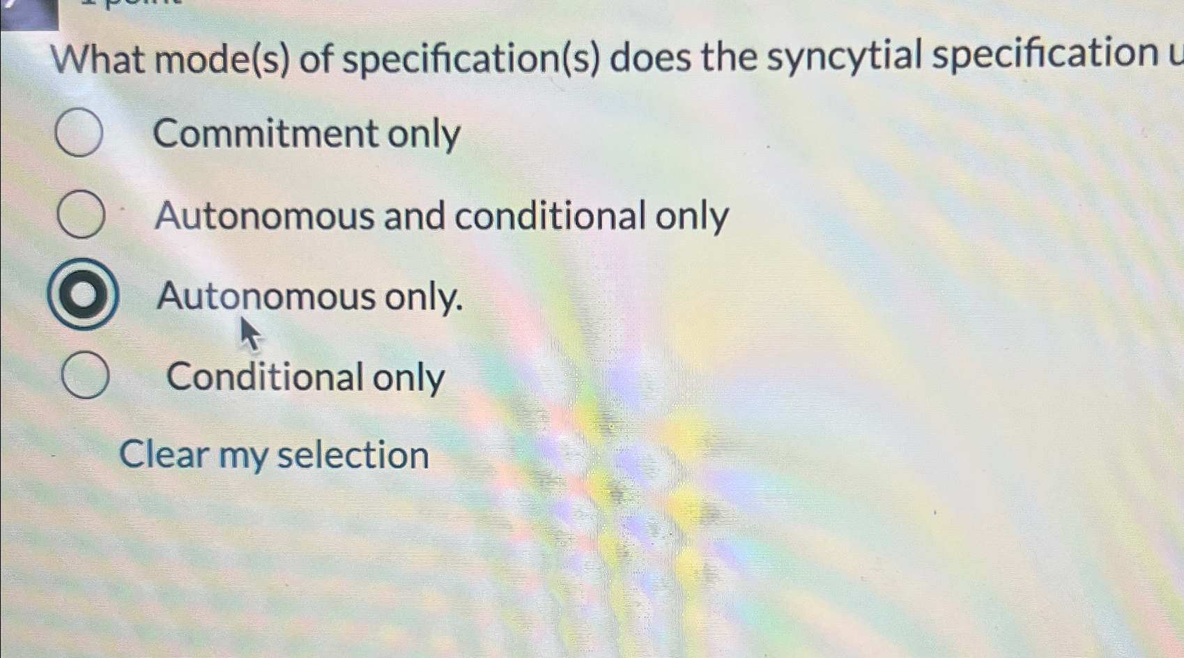 Solved What Mode S ﻿of Specification S ﻿does The Syncytial