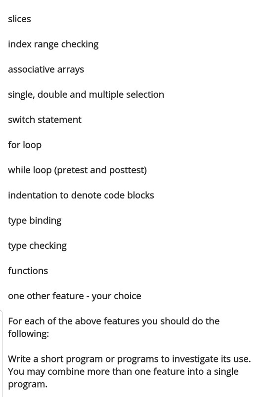 CS 311 - Programming Language Concepts Assignment 3 | Chegg.com