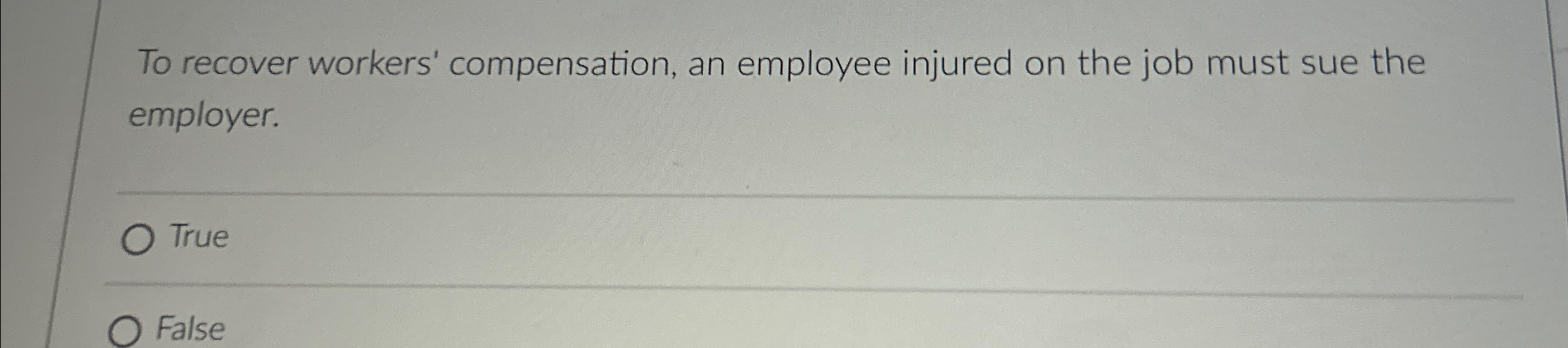 Solved To recover workers' compensation, an employee injured | Chegg.com