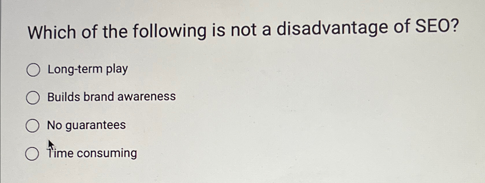 Solved Which of the following is not a disadvantage of | Chegg.com
