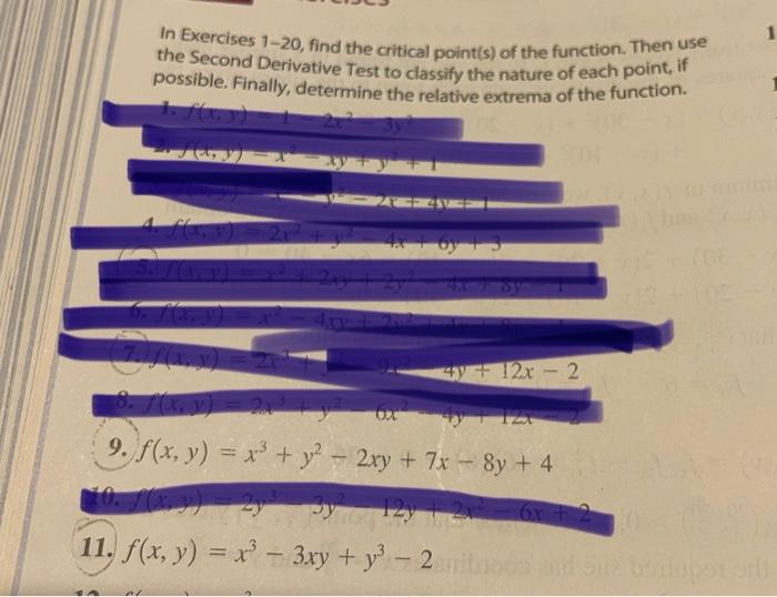 Solved In Exercises 1-20, find the critical point(s) of the | Chegg.com