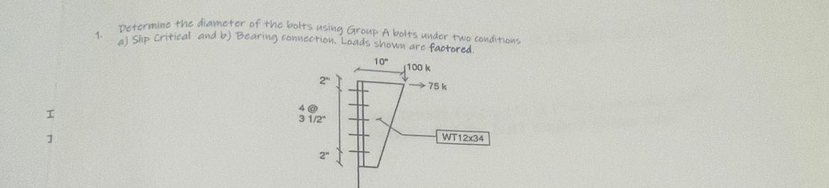 Solved 1. Determine the diameter of the bolts using Group A | Chegg.com