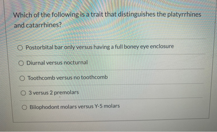 Solved Which of the following is a trait that distinguishes | Chegg.com