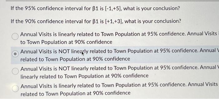 If The 95 Confidence Interval For B1 Is [ 1 5]