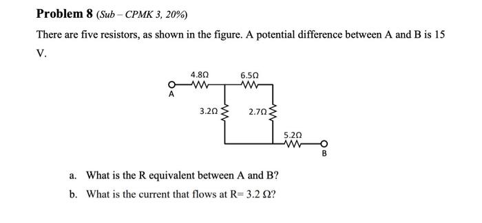 Solved Problem 8 (Sub - CPMK 3, 20%) There are five | Chegg.com