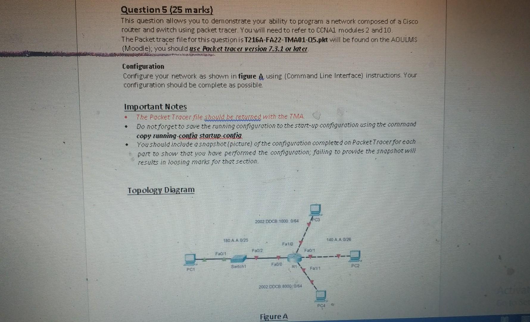 Solved efer to table 2 and CCNA1 module 10 Include a screen | Chegg.com