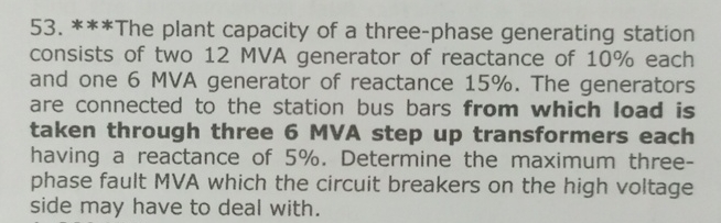 Solved The plant capacity of a three-phase generating | Chegg.com