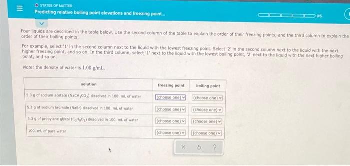 Solved O STATES OF MATTER III Predicting relative boiling | Chegg.com