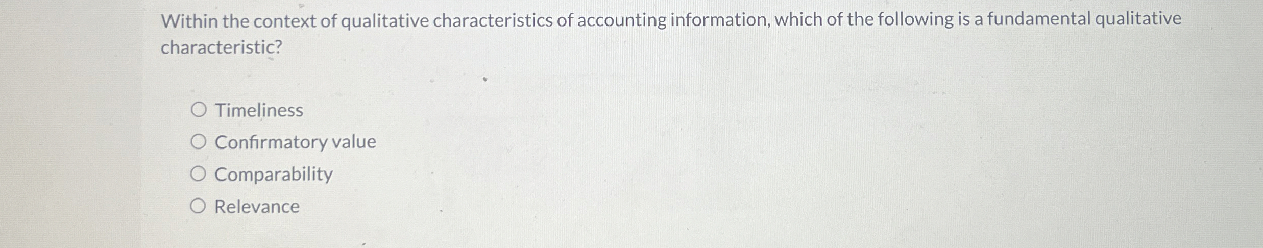 Within the context of qualitative characteristics of | Chegg.com