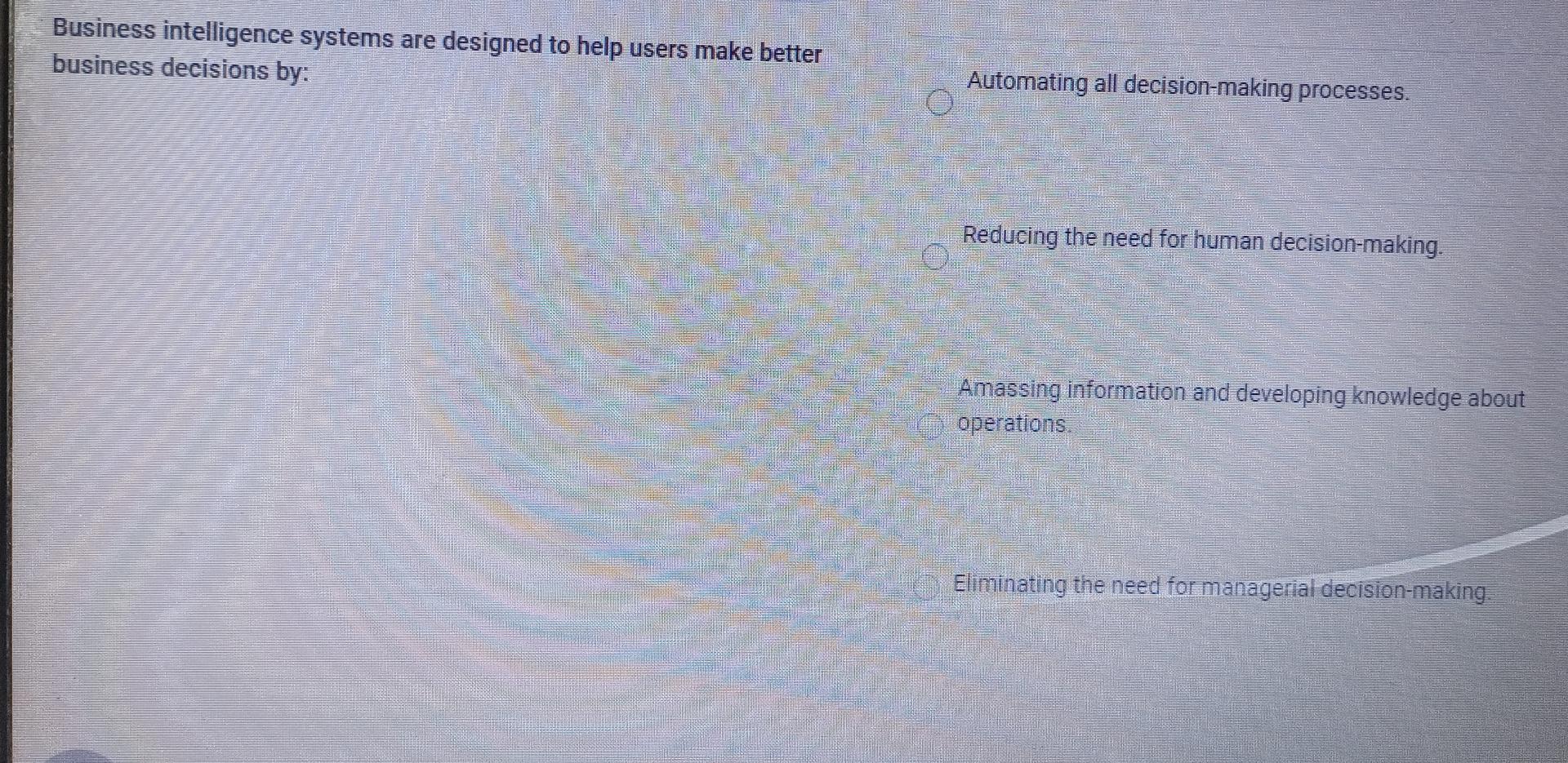 Solved Business intelligence systems are designed to help | Chegg.com