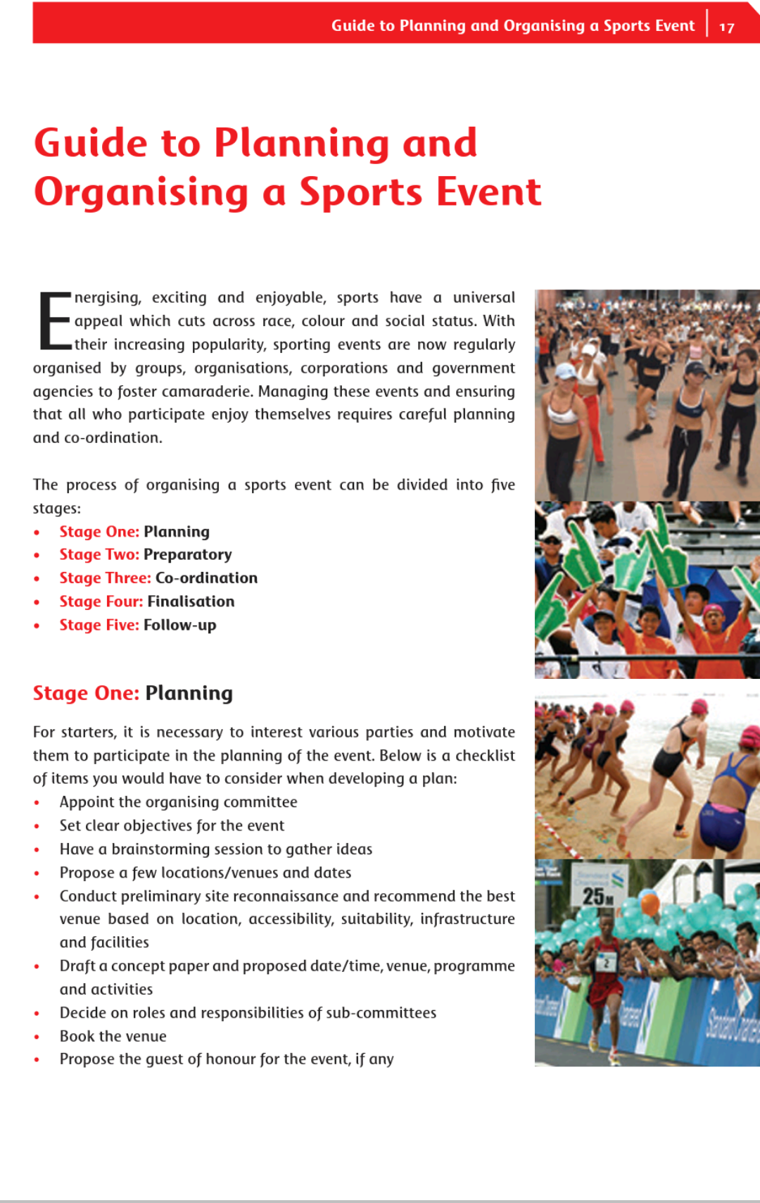 Solved I need A sport planining event about a sport of your | Chegg.com