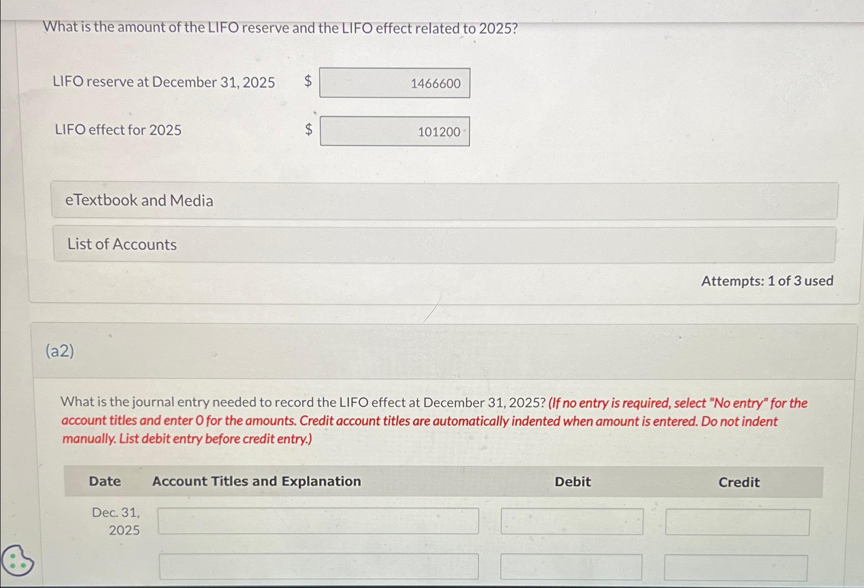 Solved What is the amount of the LIFO reserve and the LIFO | Chegg.com