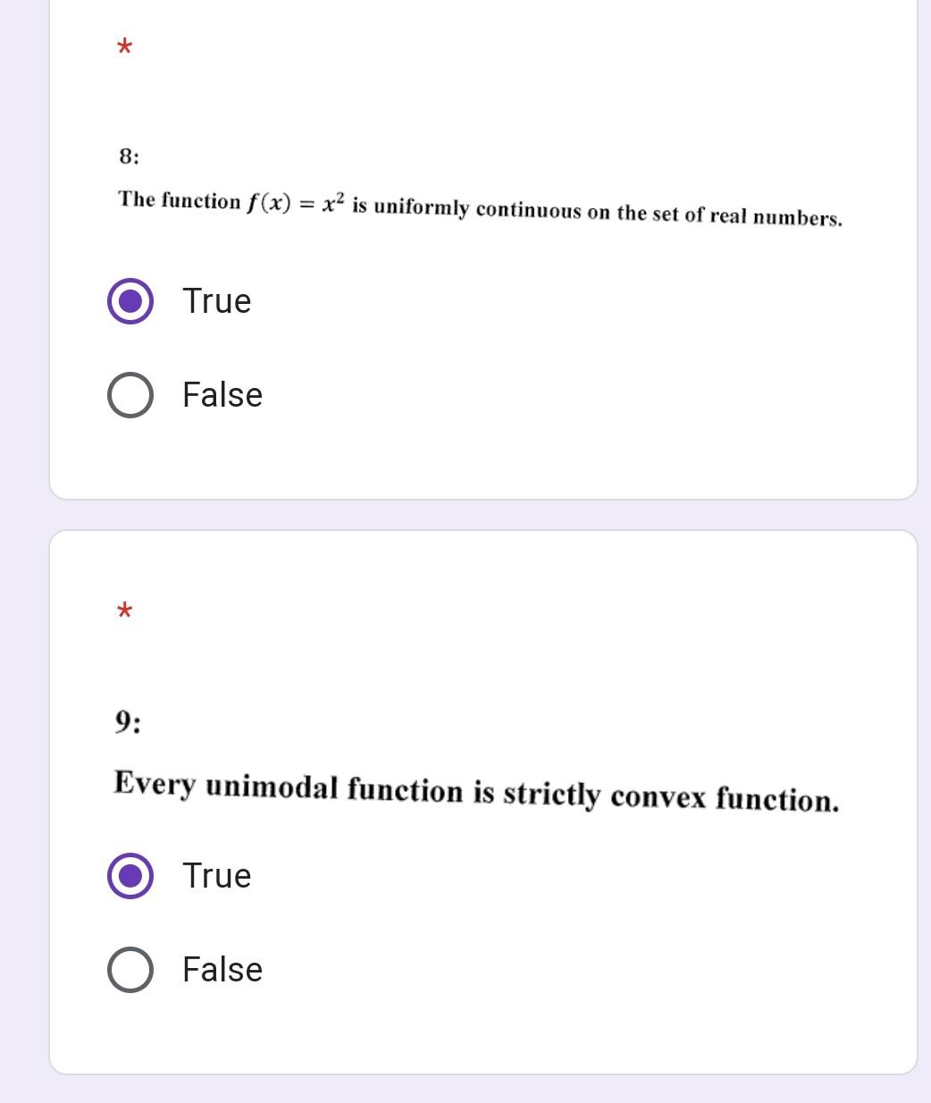 Solved 8: The function f(x)=x2 is uniformly continuous on | Chegg.com